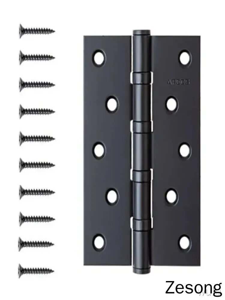 Петли врезные (к-кт - 2шт.) Apecs 120*80-В4-Steel-BLM (черный матовый)