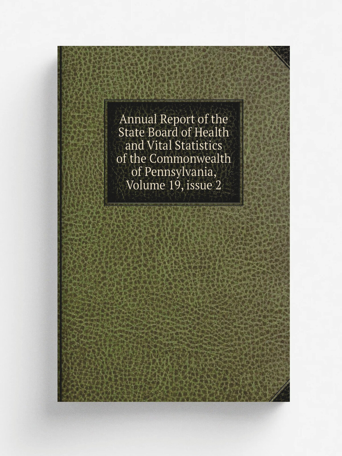 Annual Report of the State Board of Health and Vital Statistics of the Commonwealth of Pennsylvania, Volume 19. issue 2