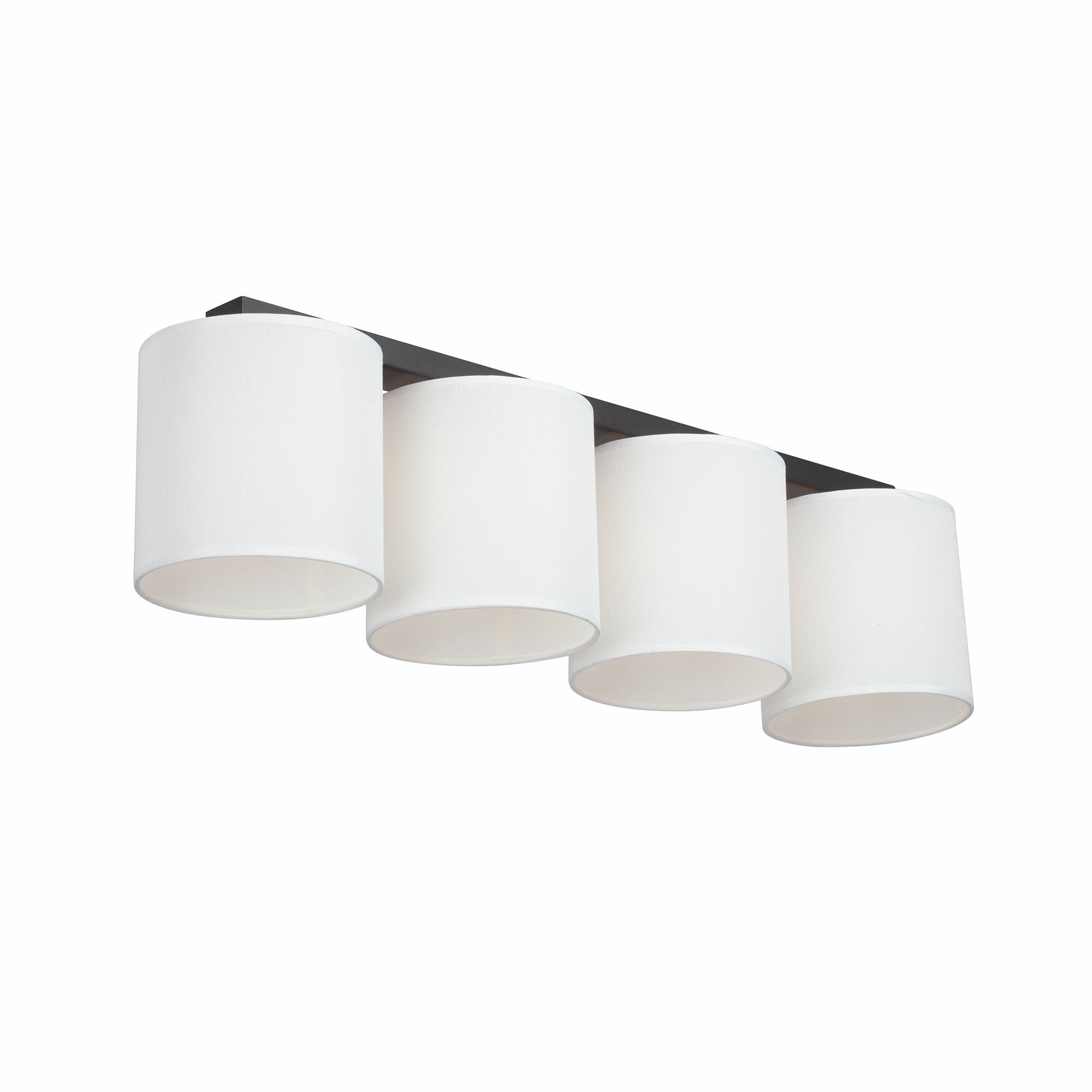 Люстра потолочная Vitaluce V2882-1/4PL, 4 лампы, E27 макс. 40Вт, 12 м2, цвет чёрный матовый.