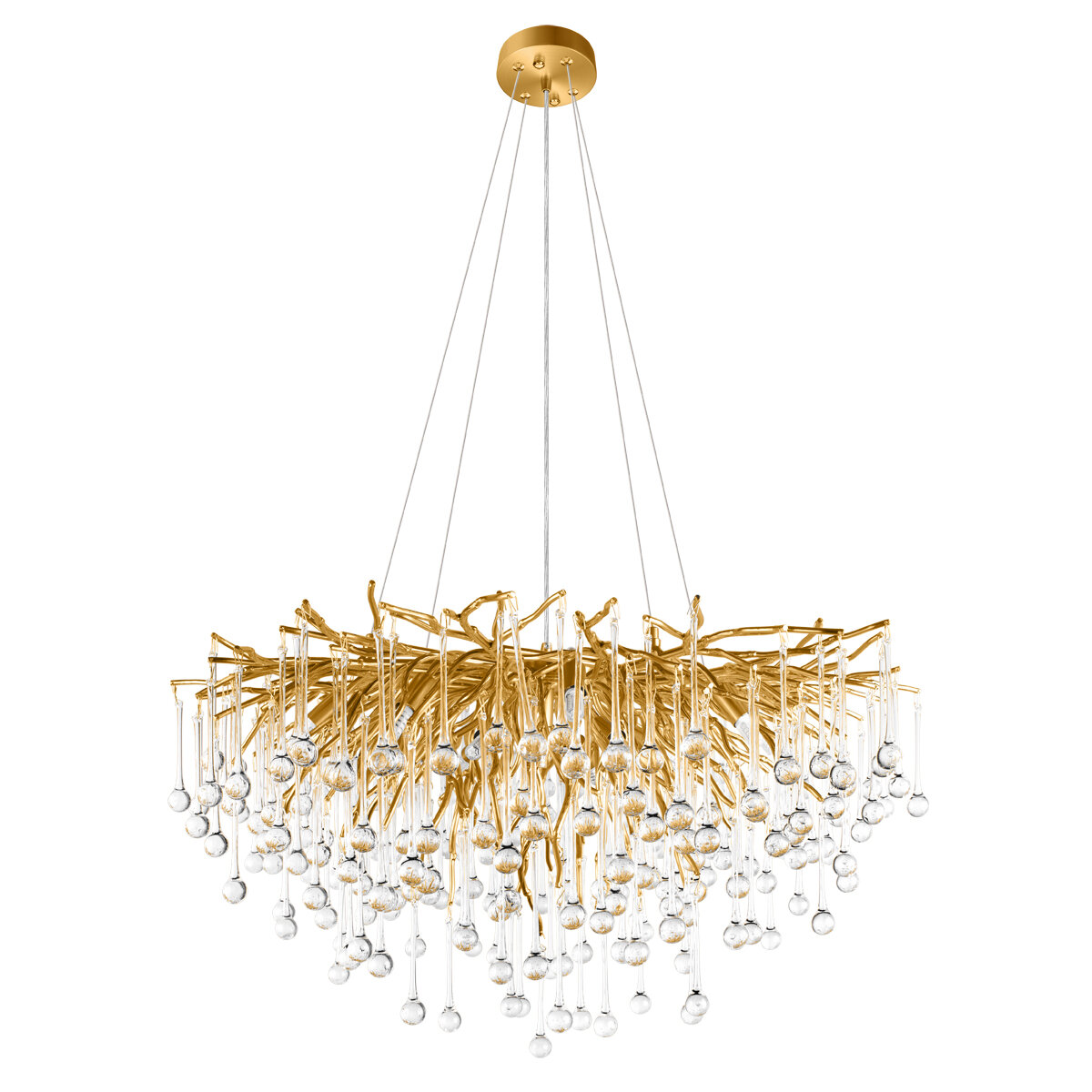 Подвесная люстра Loft IT Drops 10377/800, дизайнерская, золотая арматура