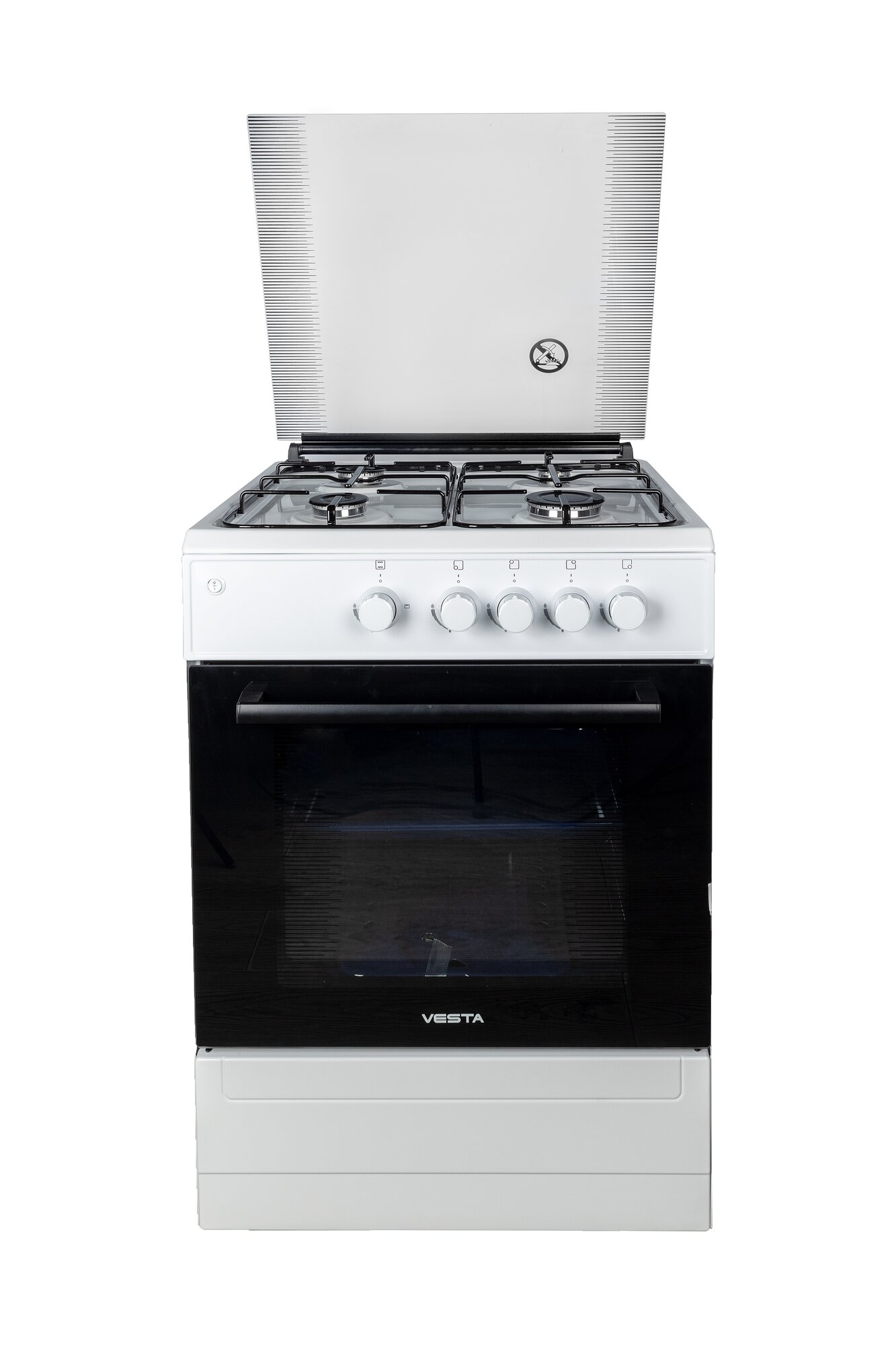 Газовая плита VESTA Bergamo VGG 10-G, 4 газовые конфорки, газ-контроль, белый