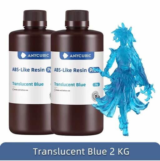 Фотополимерная смола Anycubic ABS+ LIKE Resin PRO 2 UV Resin для 3D принтера 2 шт, голубой