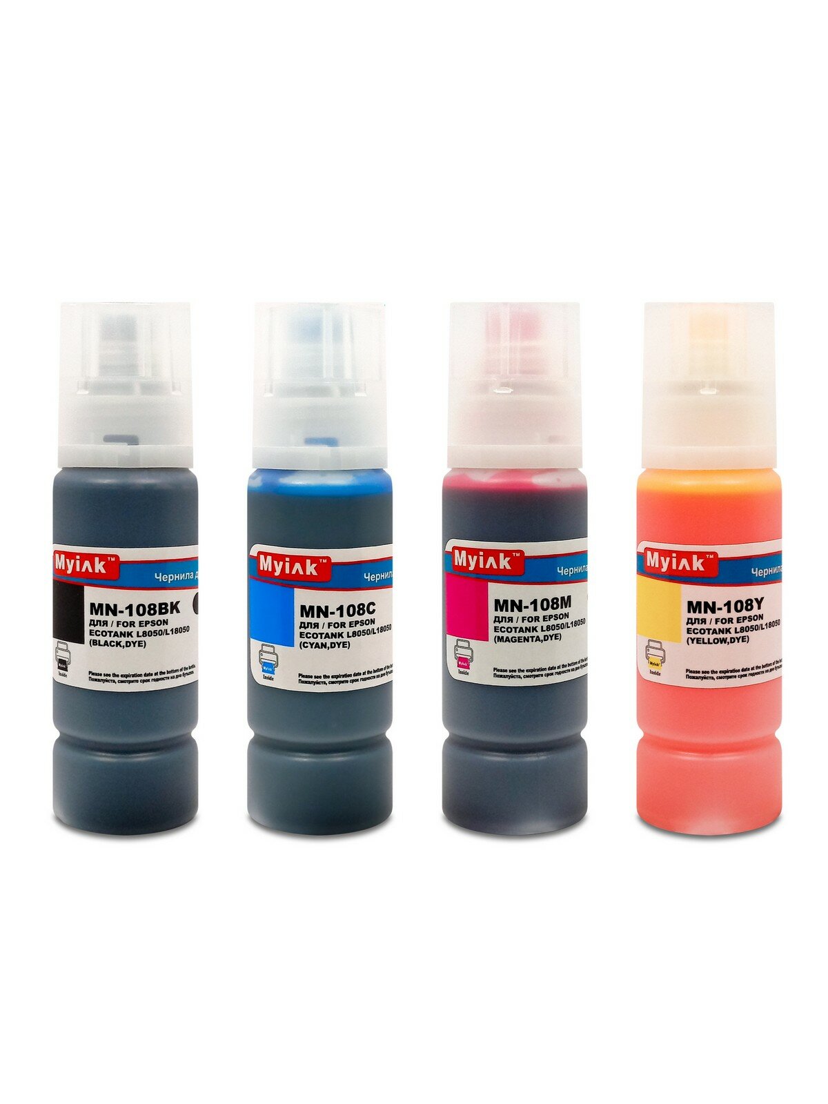 Чернила MyInk (водные) "Key Lock" (Ключ) для Epson 108 (L8050/L18050) 4 цв. по 100 мл (Bk, C, M, Y)