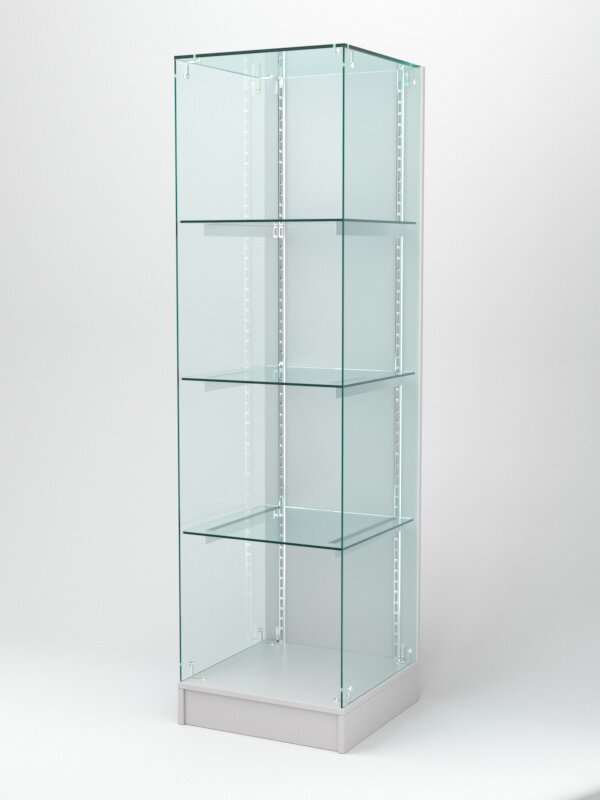 Витрина "астерия ХИТ продаж" №2 (без дверки, задняя стенка - ДСП), Серый