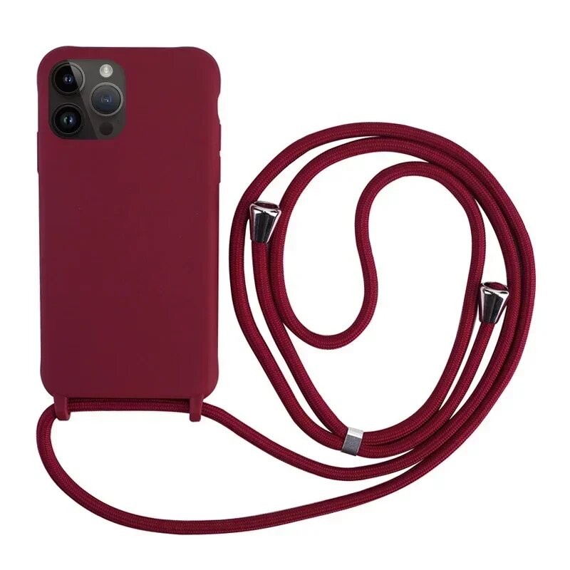Красный чехол-держатель для iPhone 17 Wine Red