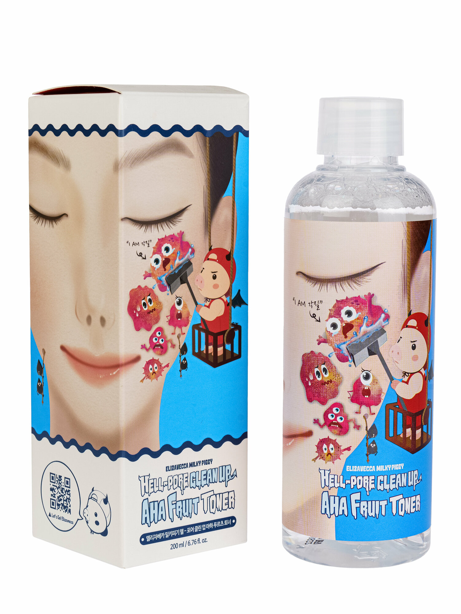 Тонер Elizavecca "Hell-Pore", для лица, с фруктовыми кислотами, 200мл