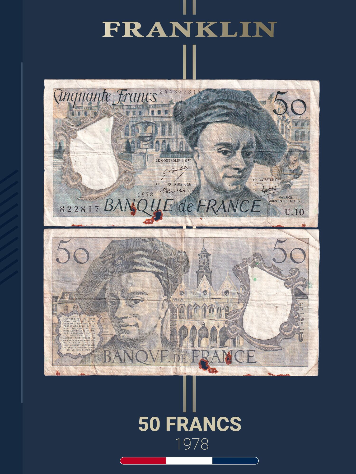 Банкнота Франция 50 франков 1978 год (VG) Pick 152
