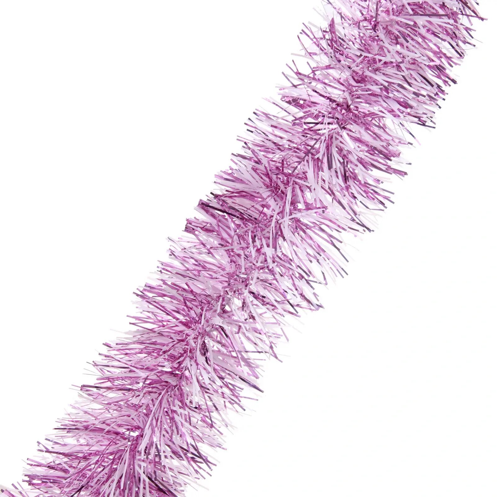 Мишура 2 м, 9 см «Снежное сияние», розовая, для новогоднего декора