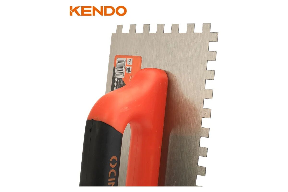 KENDO гладилка зубчатая стальная 280x120 мм 45303 - инструмент для обработки поверхности