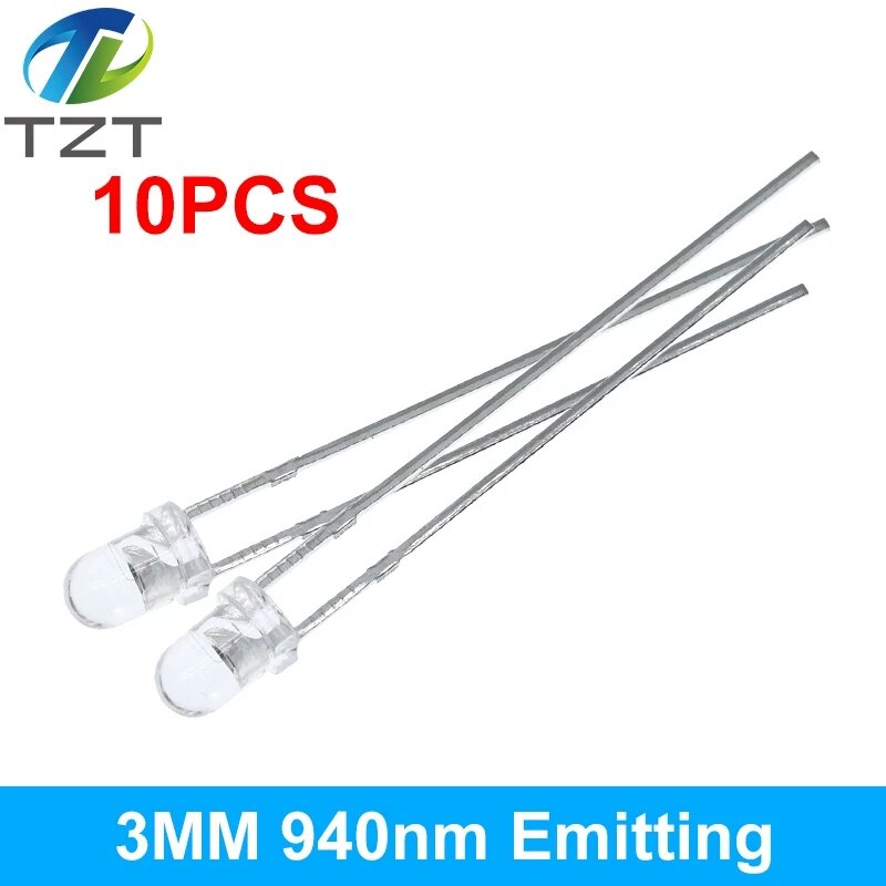 Инфракрасные светодиоды TZT F3 3 мм 940 нм по 5 штук 10PCS Infrared Diode