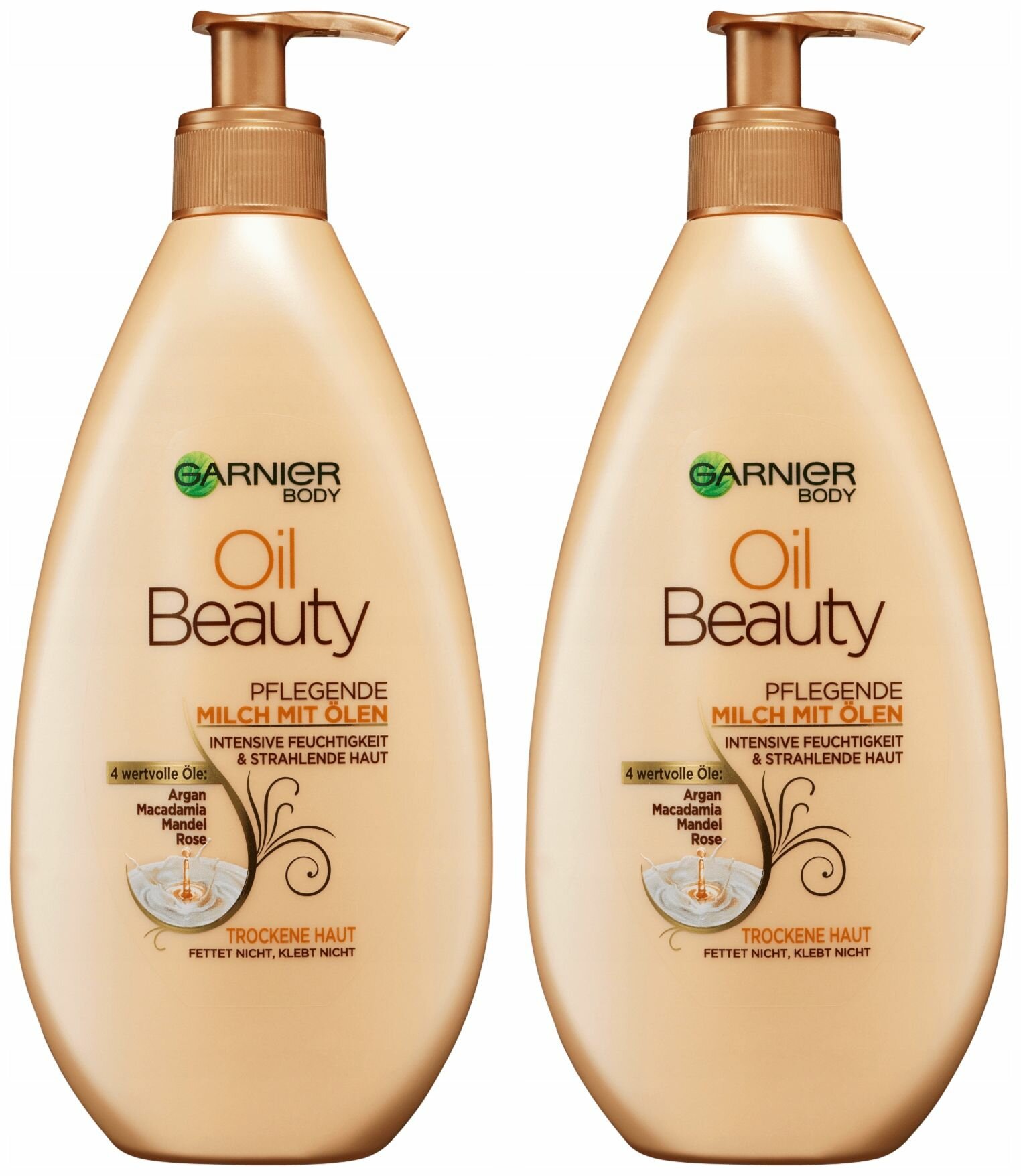 Увлажняющее молочко для тела Garnier Драгоценное молочко красоты, обогащенное маслами, 400 мл. 2шт.