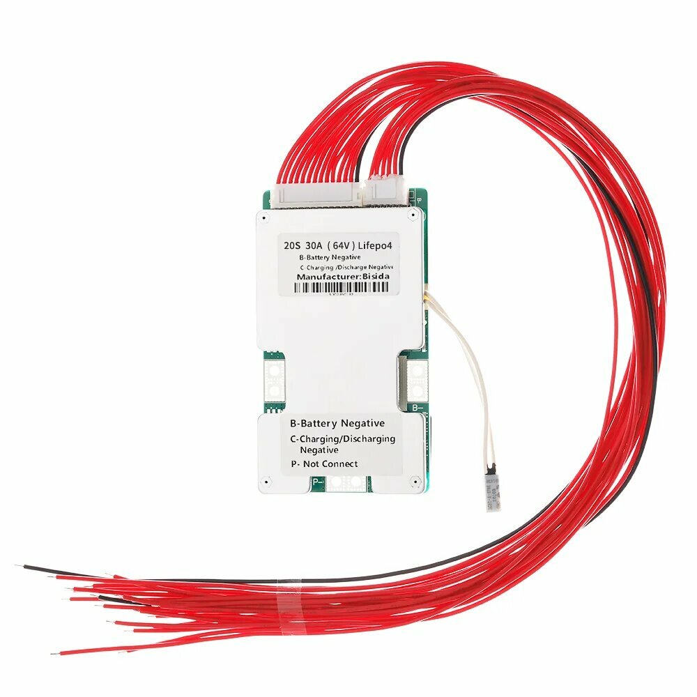 BMS 20S 64V контроллер заряда для LiFePO4 батарей 80А