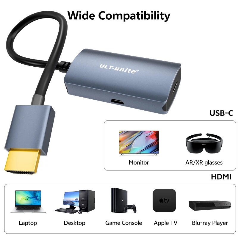 HDMI кабель-адаптер ULT－unite Type-C 4K