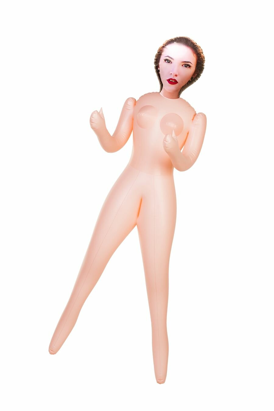 Кукла надувная Dolls-X by TOYFA Jennifer, шатенка, с двумя отверстиями, 150 см