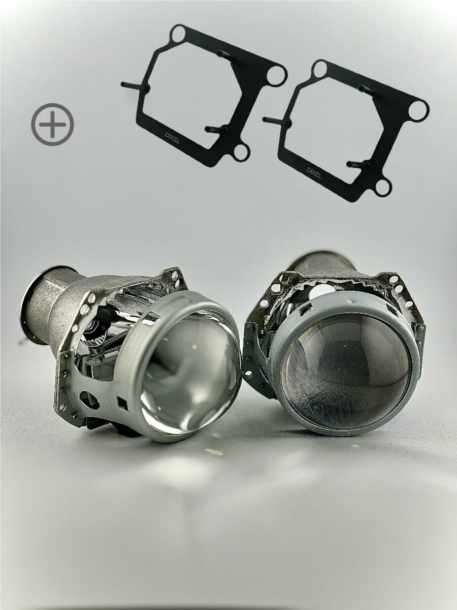 Би-галоген (лед/ксенон) линзы для Kia Ceed 2 2012-2018 тип HELLA 3R цоколь H7/D2/D4 / ближнего и дальнего света в автомобильные фары / Би галогенные модули комплект 2шт