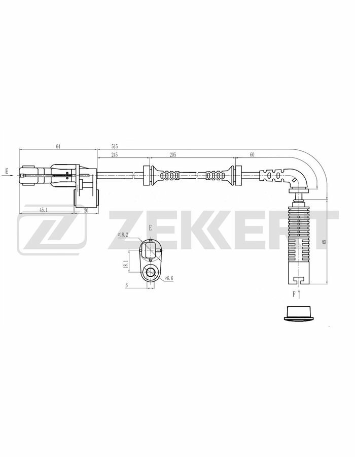 Датчик ABS передн. лев. BMW 3 (E46) 99- Z4 (E85 E86) 02-