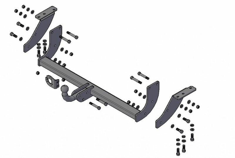 Фаркоп Трейлер 7160 на Mitsubishi ASX (5dr.) SUV 2010г.-(паспорт и сертификат в комплекте)(без электрики)