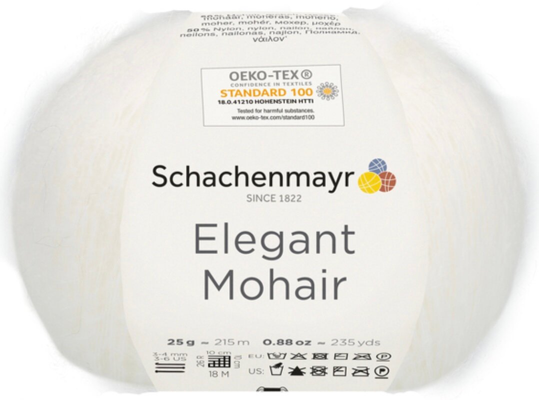 Elegant Mohair /Элегант Мохер/ пряжа Schachenmayr, MEZ, 9807003 (00001, weiss, белый)