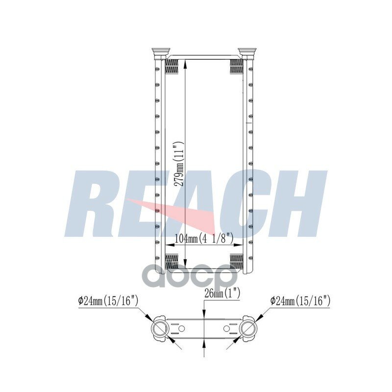 Радиатор отопителя CITROEN BERLINGO 1.2 PURETECH 130 2018- REACH арт. 1.18.12910