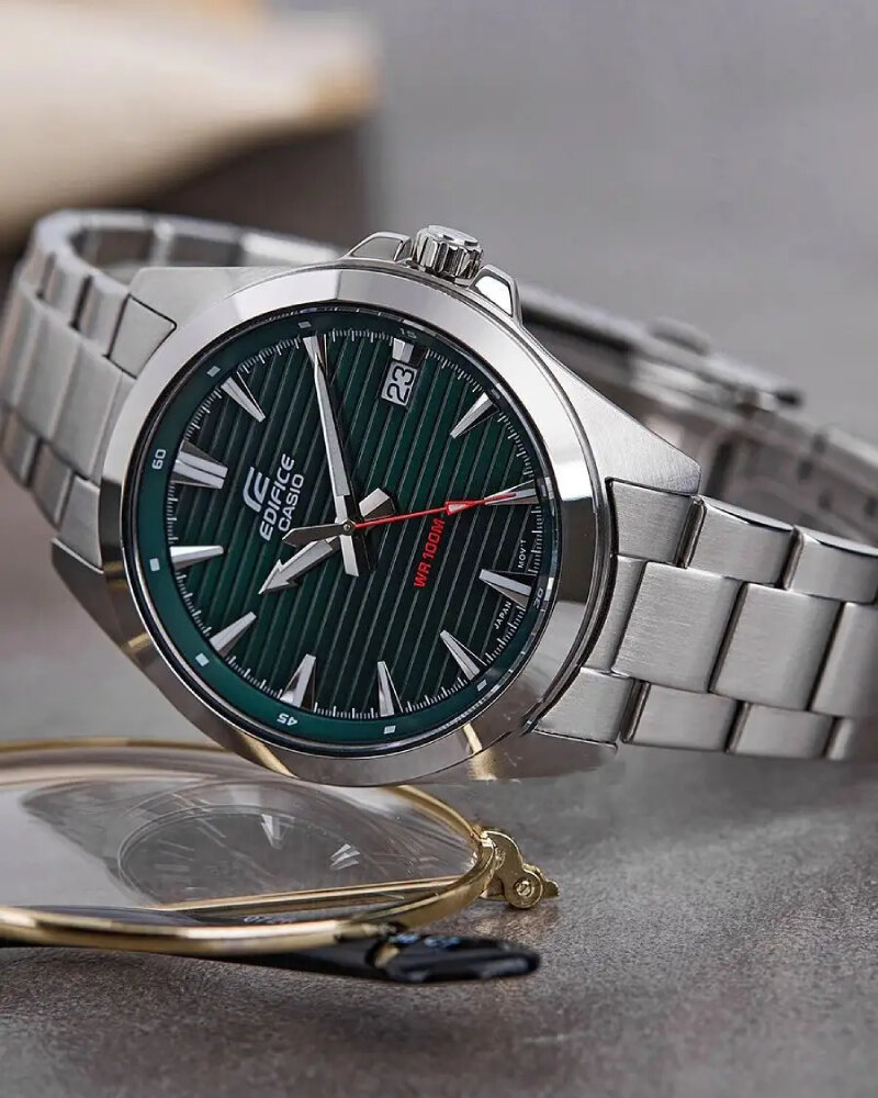 CASIO Edifice, зеленый, — фото 1
