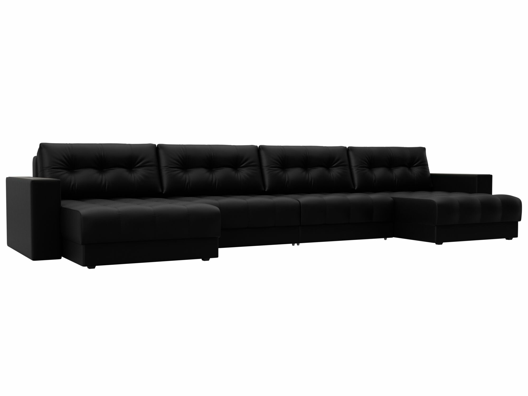 Диван П-образный с декором Бруно НПБ Лонг, Экокожа