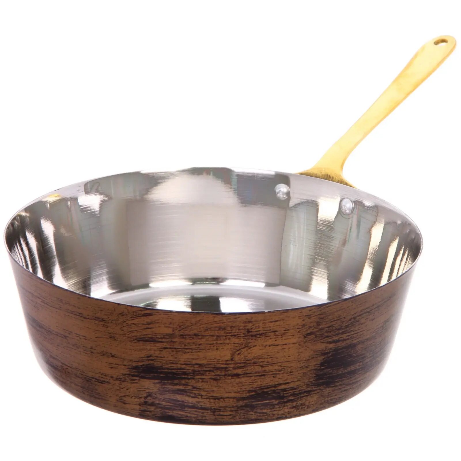 Ковш из нержавеющей стали 1,2л, 20см, цвет антик, удобный и стильный