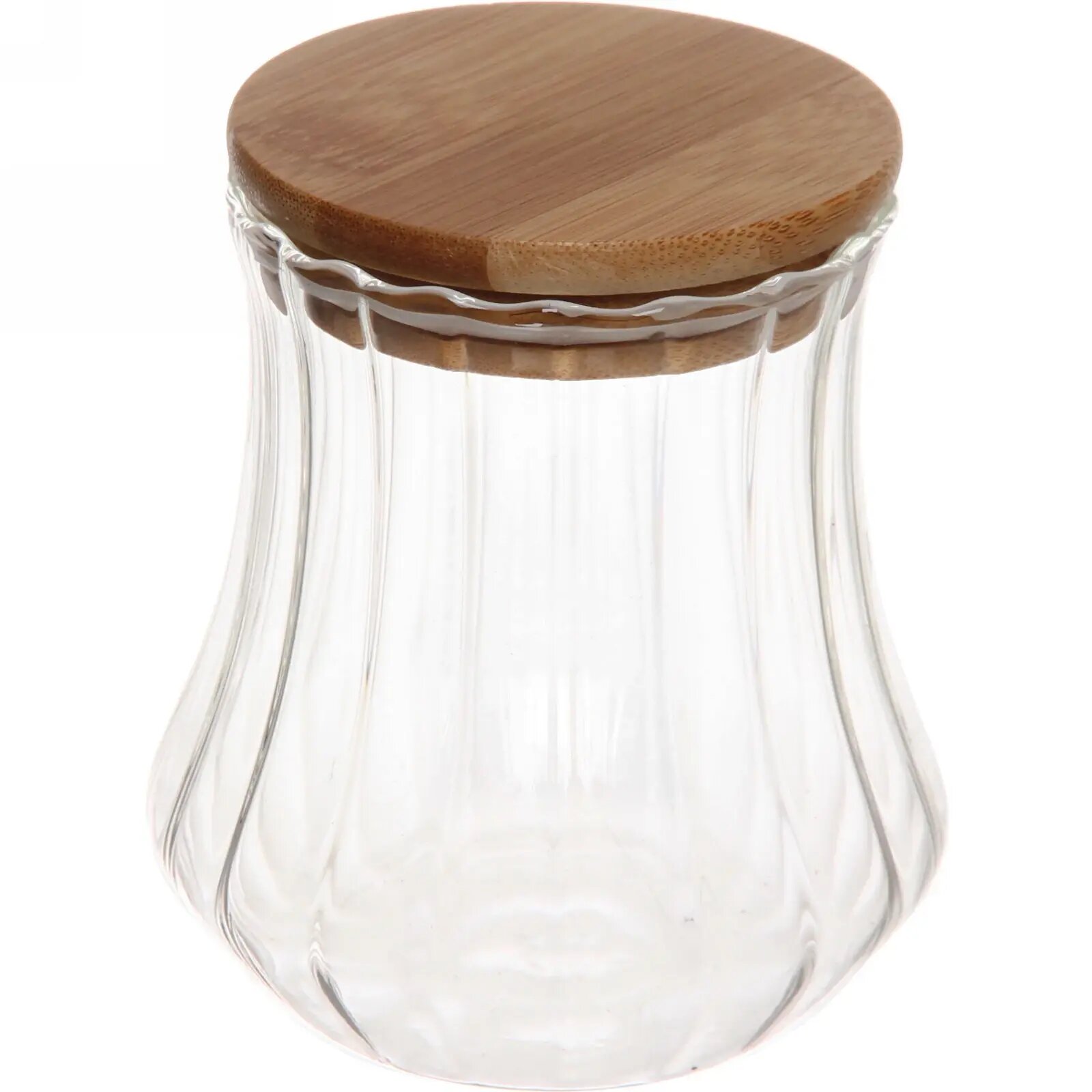Банка для хранения «Bella cucina», 500 мл, стекло с бамбуковой крышкой, герметичность