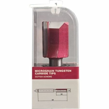 Фреза 25 мм прямая пазовая (проф серия) D25мм x 30мм x 70 мм хв.12мм PROCUT