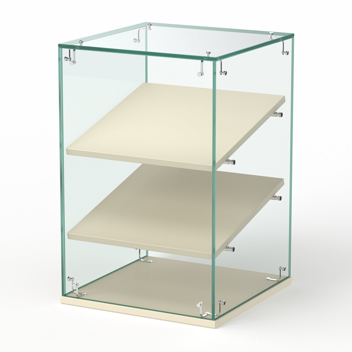 Витрина "сладость" №9-О-П для выпечки настольная без дверки пдсп, Крем Вайс