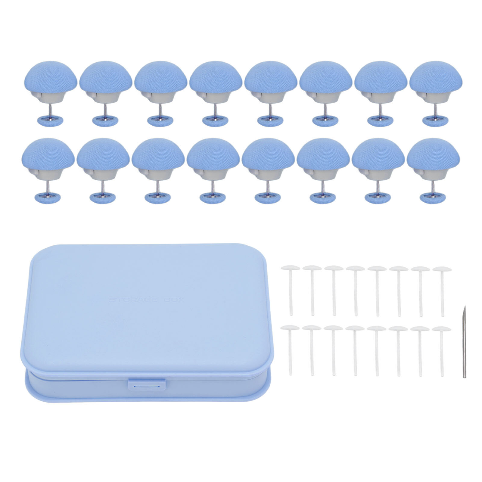 16 шт, зажимы для фиксации пододеяльника в форме синего гриба, мягкий пластиковый фиксатор одеяла для домашней подушки, простой в использовании, прочный и регулируемый