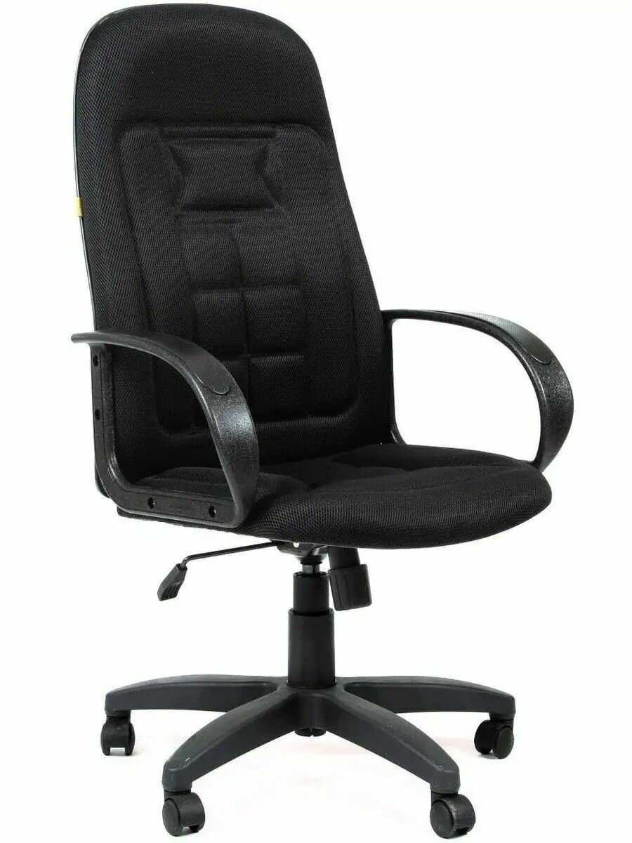 Компьютерное кресло CHAIRMAN 727, ткань, черный TW, с подлокотниками