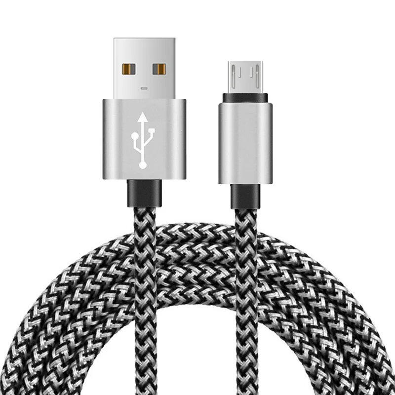 Зарядный кабель Micro USB для Redmi 7 9A 10A 12C Note 5A 6 6A Samsung S6 S7 Edge Honor 6 7X 8C 9i OPPO R11 R15 Realme C30 C31 C33 3m Micro USB, Silver