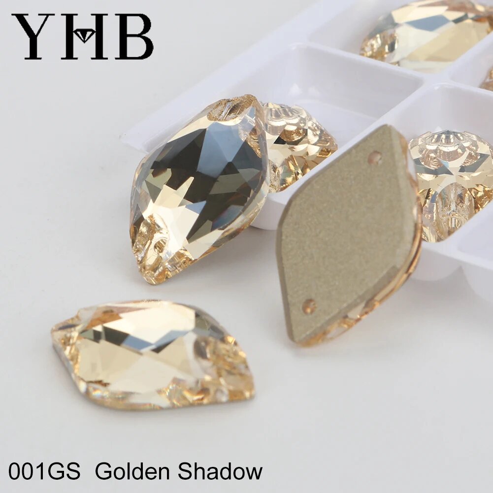 YHB стразы Golden Shadow 12mm/18mm, 24шт