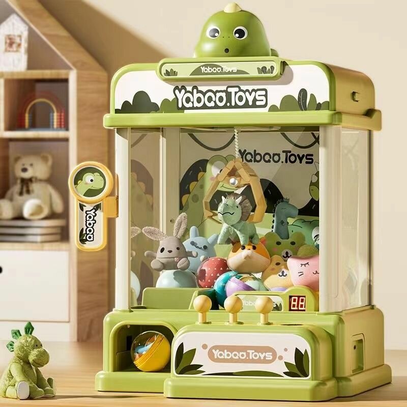 Игровой автомат с игрушками хватайка, Перезаряжаемый через USB, Может работать от батареек, Увеличенный