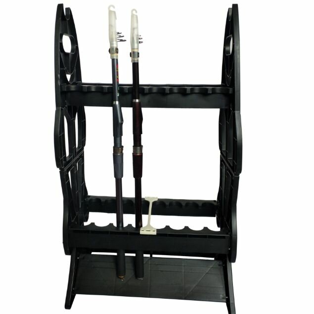 Стеллаж для хранения удочек и спиннингов, подставка для удочек (на 16 шт)