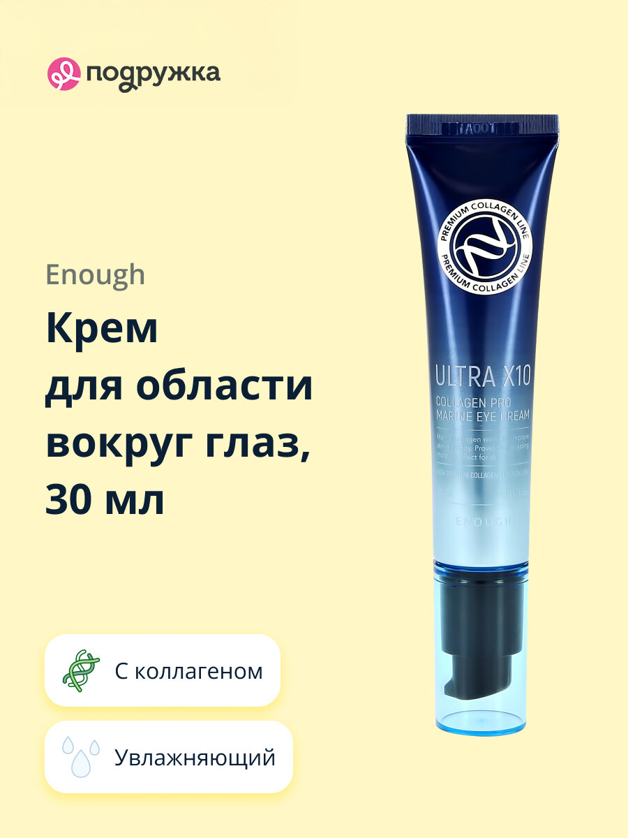 Крем для области вокруг глаз ENOUGH увлажняющий с коллагеном 30 мл