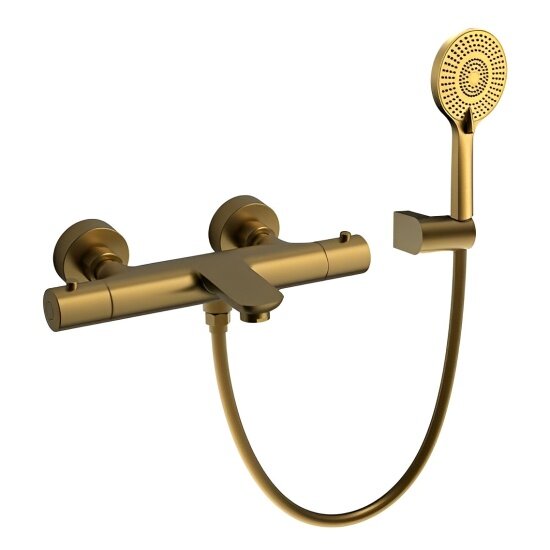 Смеситель для ванны Raiber термостатический RPG-008, золото