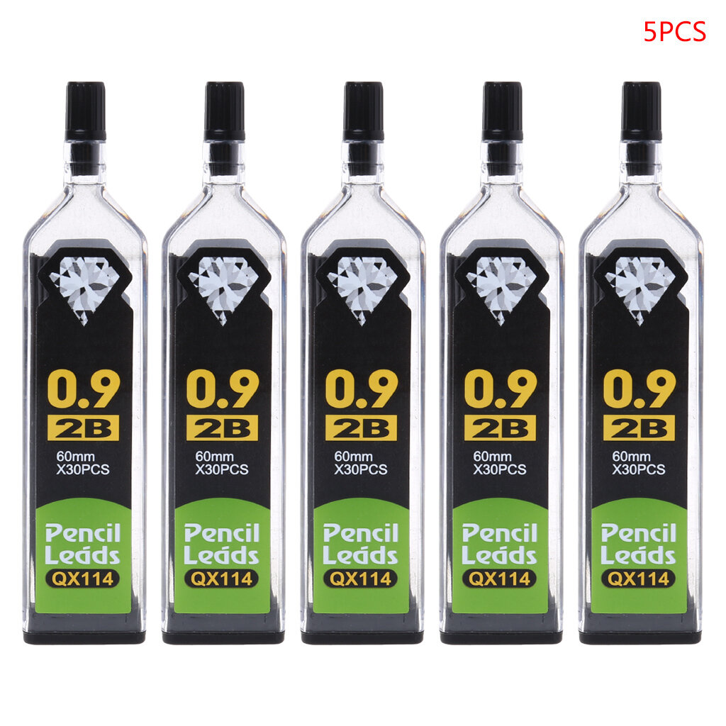 5шт 0.3/0.5/0.7/0.9 сменный грифель мм HB 2B Для автоматических механических Карандашей Schoo