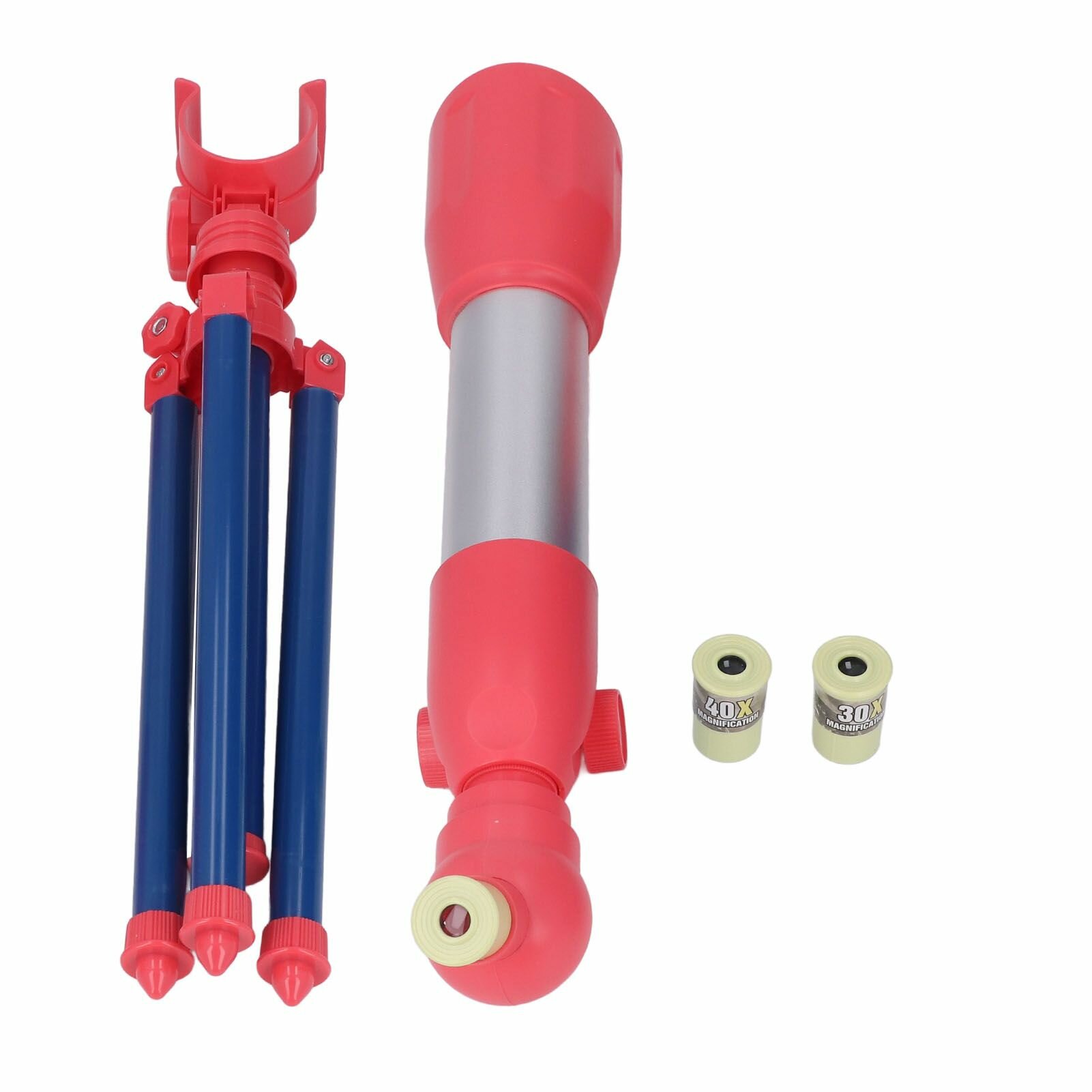 Детский телескоп, обучающий HD-обзор, ручная ручка, астрономический телескоп с 3 различными увеличениями для детей старше 3 лет, A18, красный