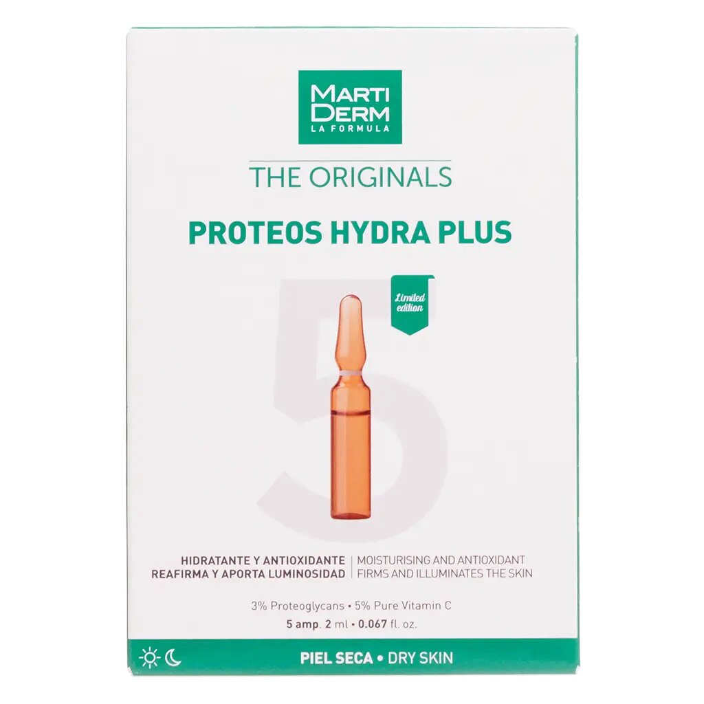 MartiDerm The Originals Proteos Hydra Plus Ориджиналс Протеос Гидра Плюс для лица и шеи ампулы 2 мл 5 шт