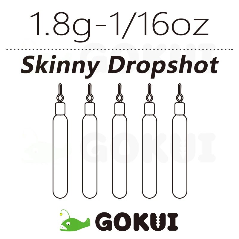 Вольфрамовые грузики для дропшот ловли, 5 шт. 1l16oz 5pcs
