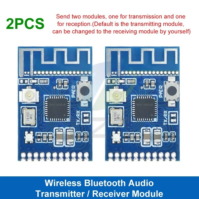 1/2 шт. модуль Bluetooth 5,3 модуль аудиопередатчика 20 метров стерео GFSK трансивер наушники плата беспроводной динамик