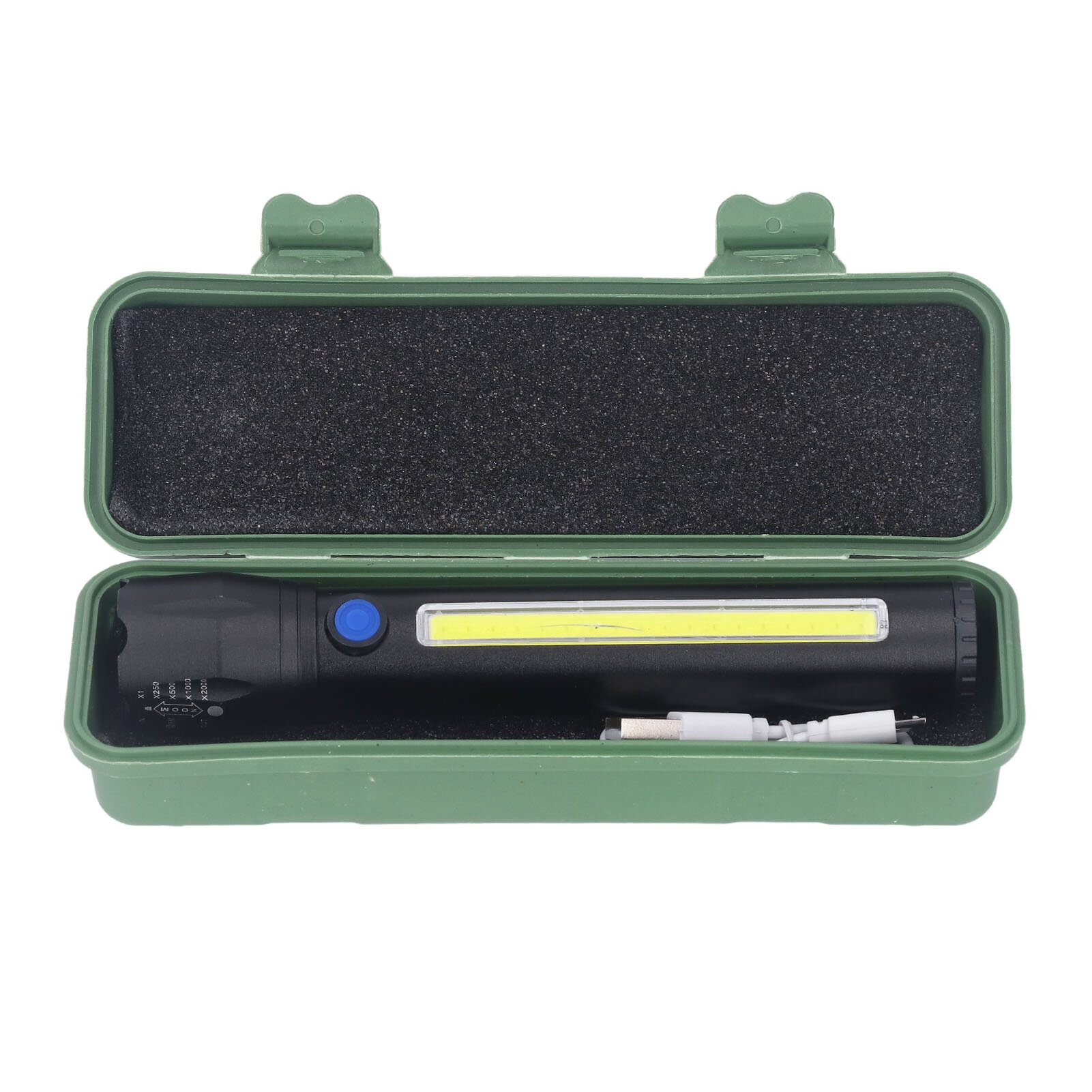 Светодиодный уличный фонарик с зарядкой от USB, большой дальности, сверхяркий, с телескопическим зумом, мощный ручной фонарь