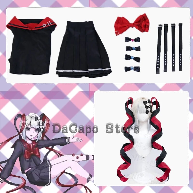 Needy Girl Overdose Darkness JK Косплей Костюм Красный, XL, Costume wig B