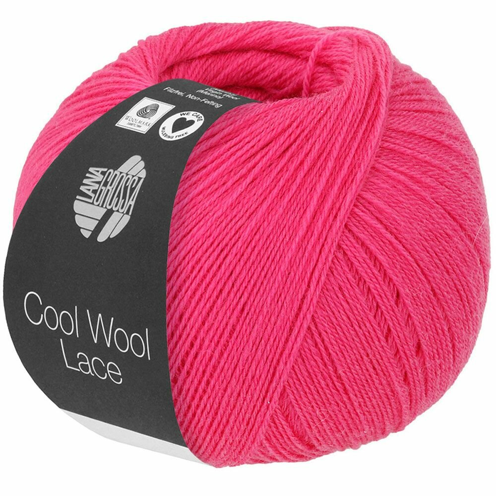 Пряжа для вязания Lana Grossa Cool Wool Lace (46 Pink) 2 мотка по 50 г/400 м
