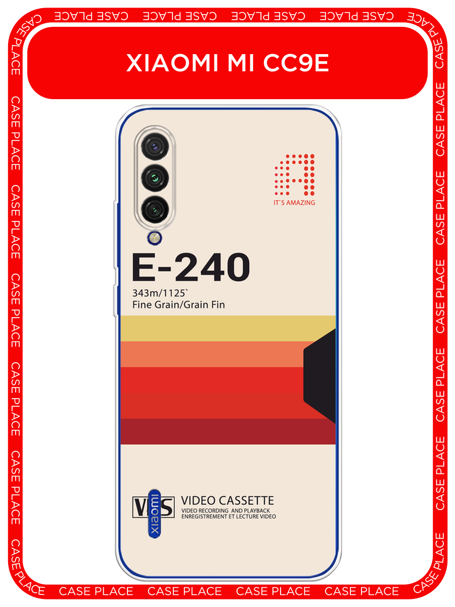Чехол на Xiaomi Mi CC9E/Mi A3 / Сяоми Mi CC9E/Mi A3 с принтом VHS обложка
