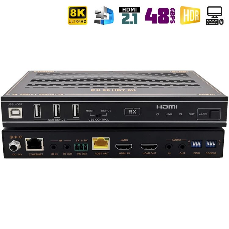 HDMI удлинитель по витой паре с KVM Dr.HD 005007073 EX 90 HBT 8K