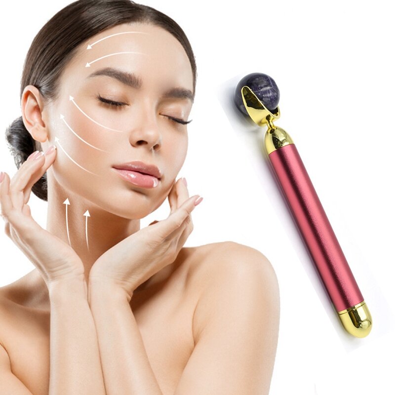 Электрический нефритовый ролик для похудения лица Mage Lifting Natural Ayst Jade Stone Fal Beauty Tool с коробкой