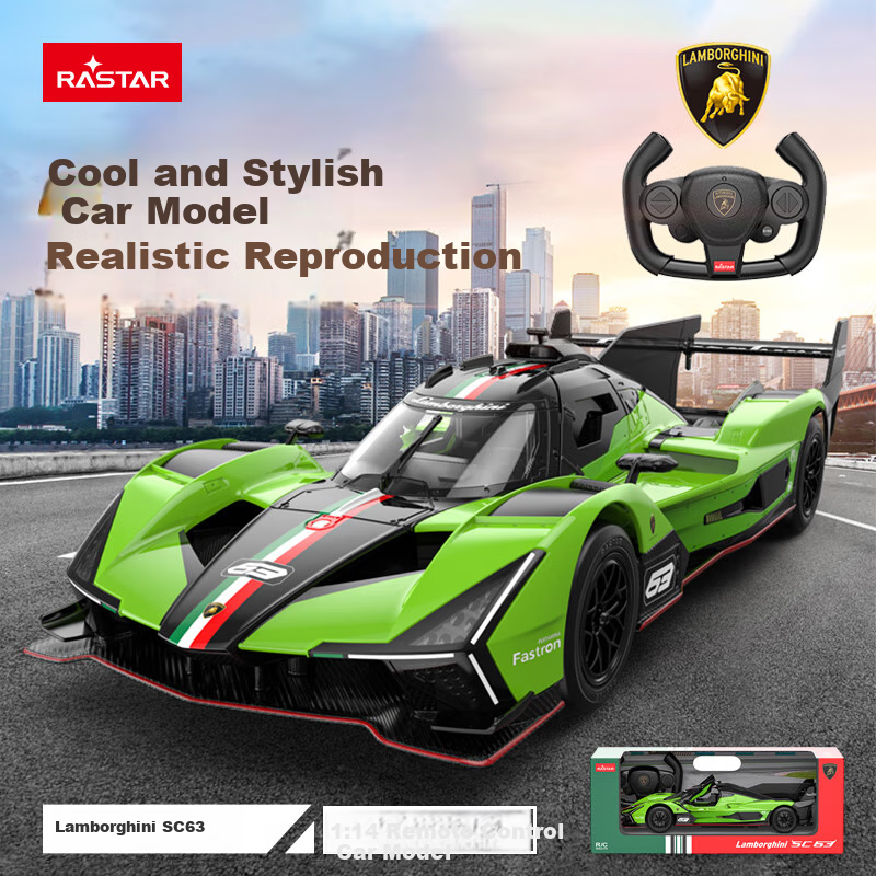 Rastar Lamborghini SC63rc Remote Control Car 1:14 Racing Car for Boys Children Electric Toy