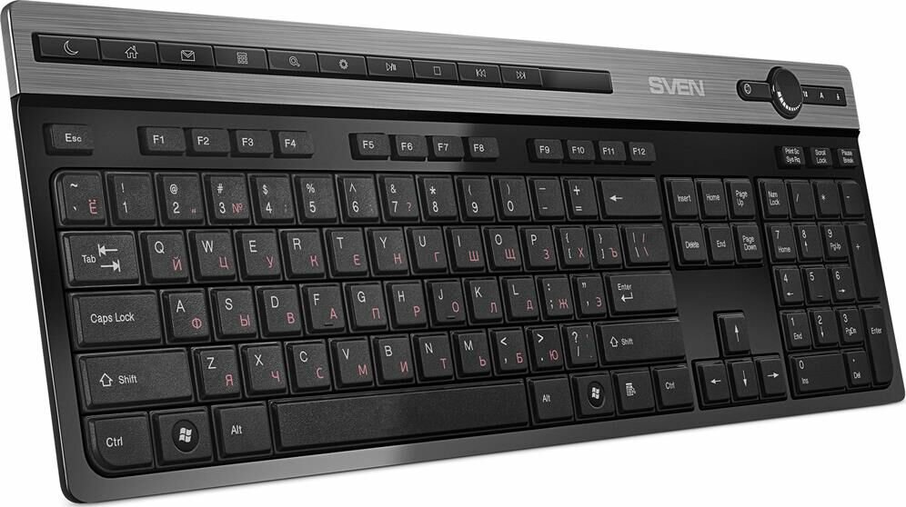 Клавиатура для компьютера беспроводная KB-E5500W черный